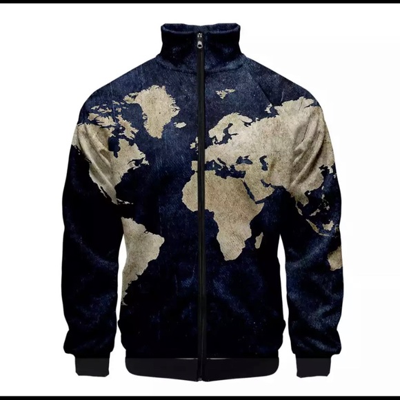 Jackets & Coats | World Map 3d Bomber Jacket | Poshmark